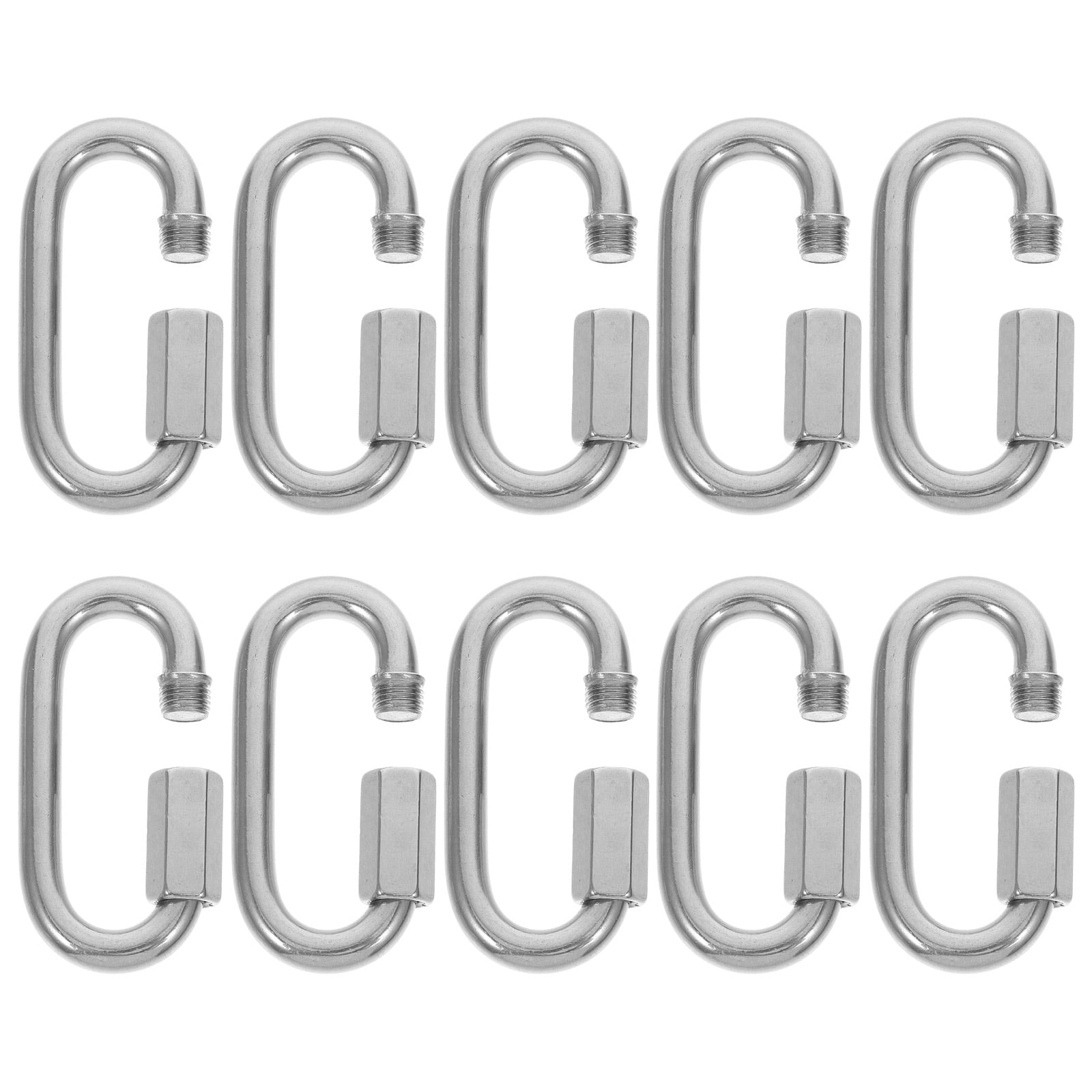 Zehuanyu 10 Pcs Chain Link Connector Black Carabiner Walnut Base Cable ...