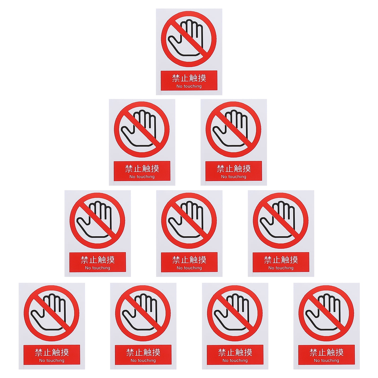 Zehuanyu 10 Pcs Danger Warning Stickers Safety Sign Decals Grip Nozzle ...