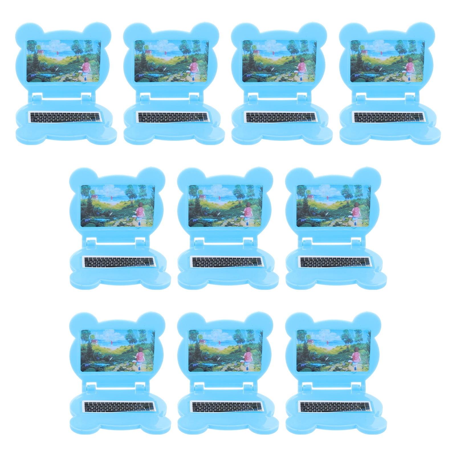 Zehuanyu 10 Pcs Dollhouse Computer Candy Cart Foldable Laptop Micro ...