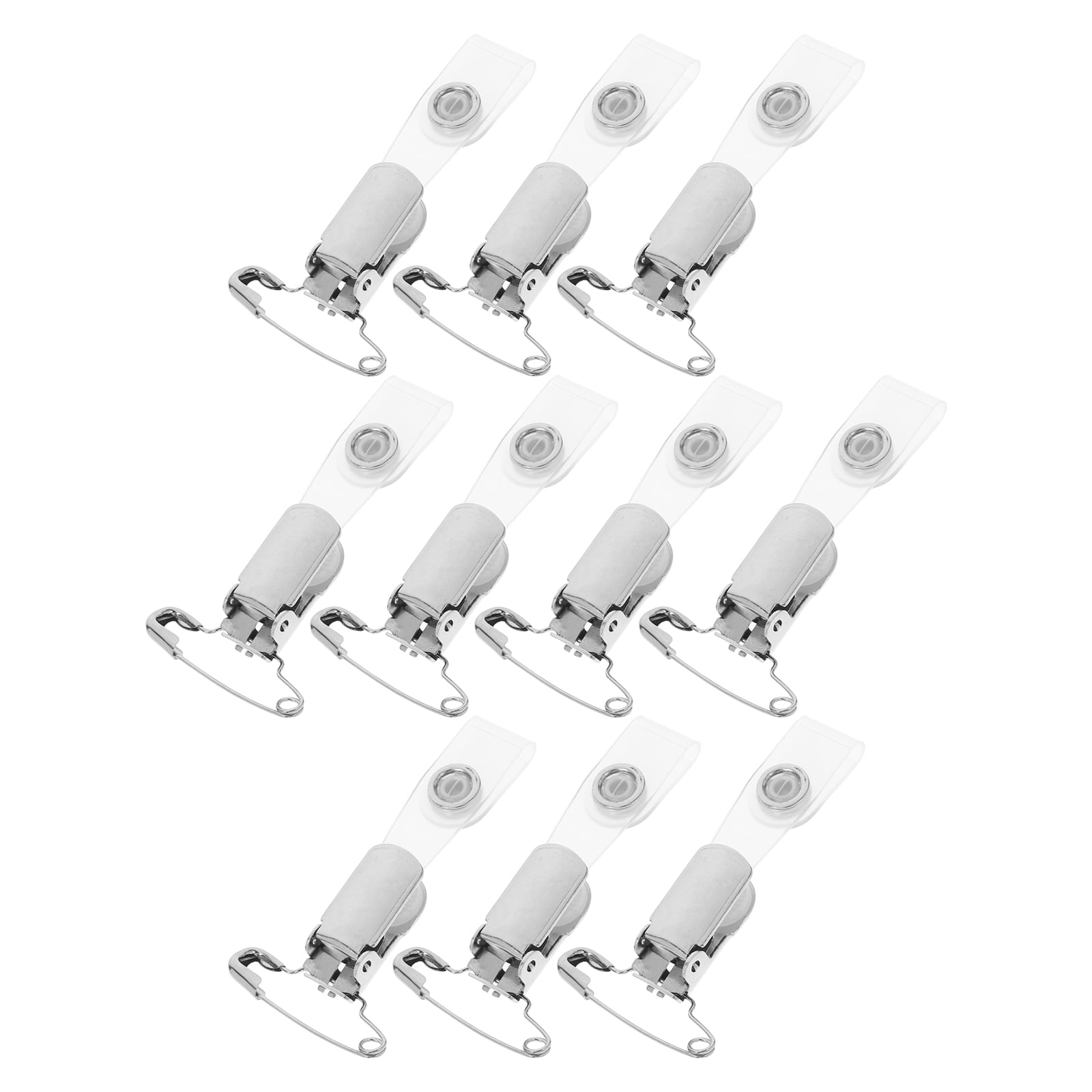 Zehuanyu 10 Pcs Id Badge Clip Metal Clips Bracket Pin Right-angle Staff ...