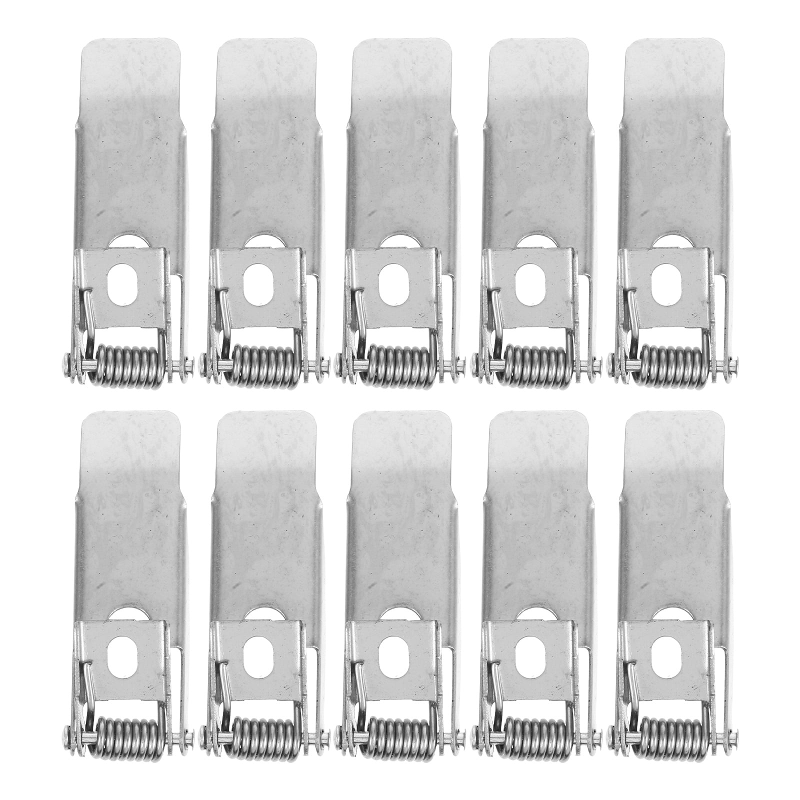 Hytrove Clip Shape Spring Clips Ceiling Light Silver Iron 10Pcs ...