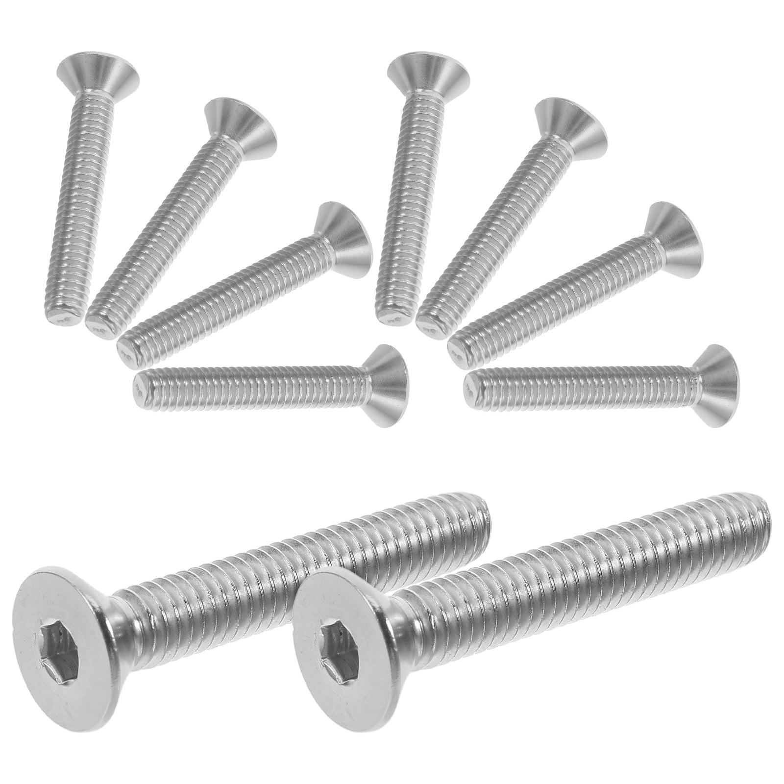 Zehuanyu 10 Pcs Stainless Steel Screw Flat Head Bolts Socket Cap Screws ...