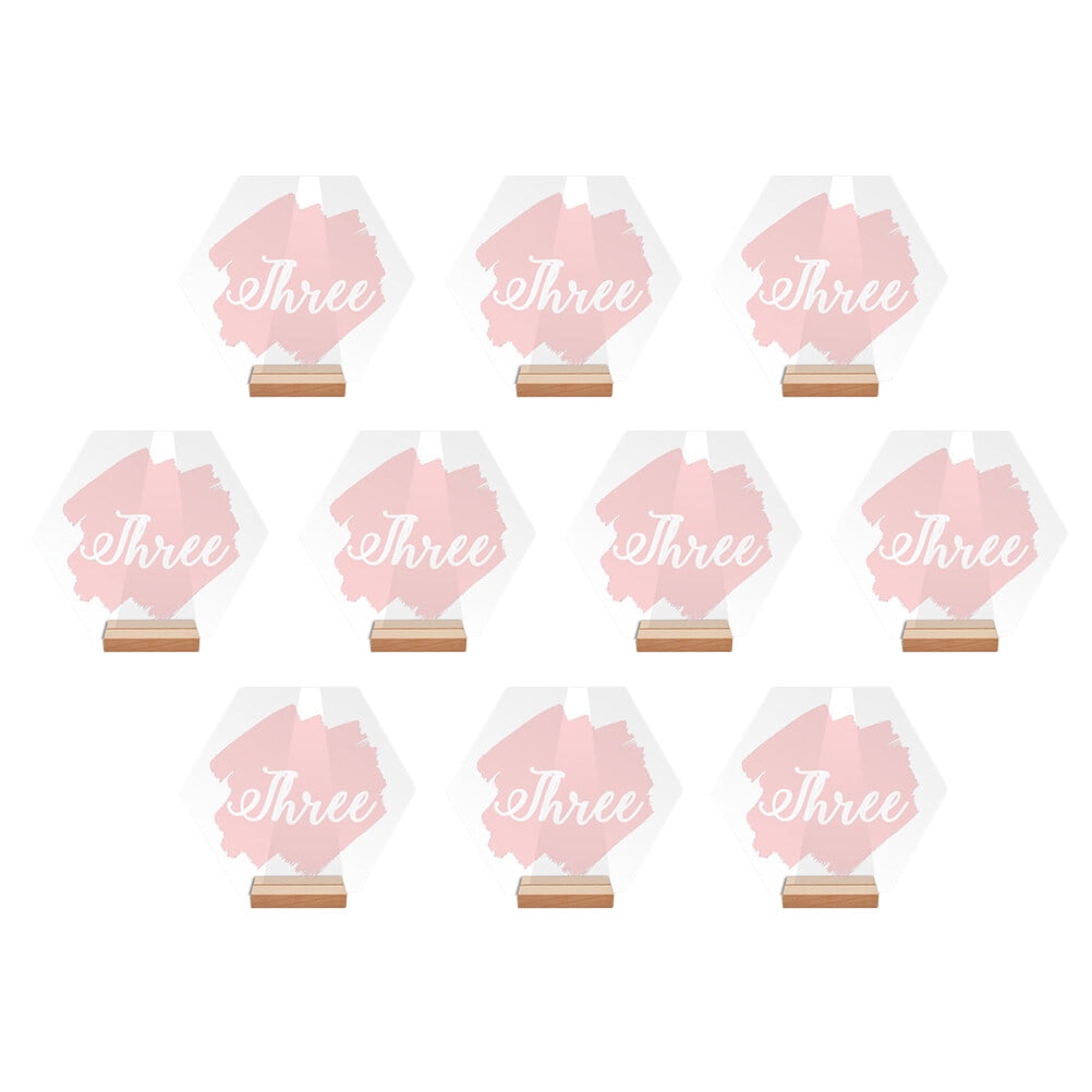 Zehuanyu 10 Pcs Tables Hexagonal Stable Numbers Practical Banquet ...