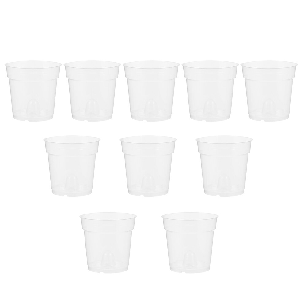 Zehuanyu 10 Pcs Transparent Plant Pots Potting Container Clear White ...