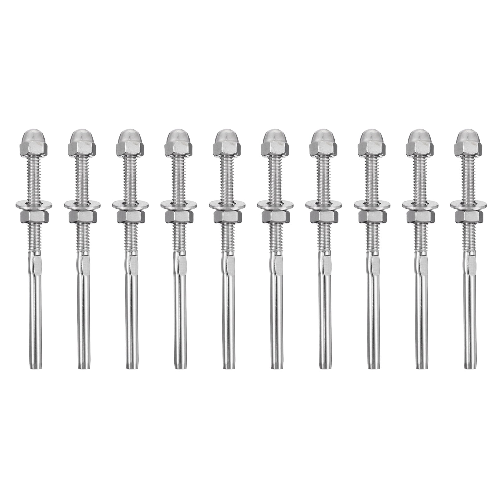 Zehuanyu 10 Pcs Wire Rope Terminal Deck Railing Cable Tensioner Ties ...