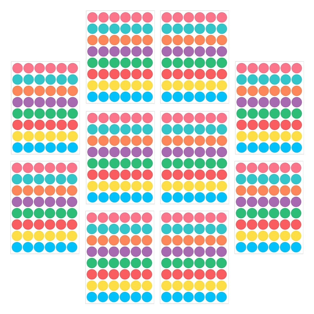 Zehuanyu 10 Sheets Classifying Dot Stickers Labeling Stickers Label ...
