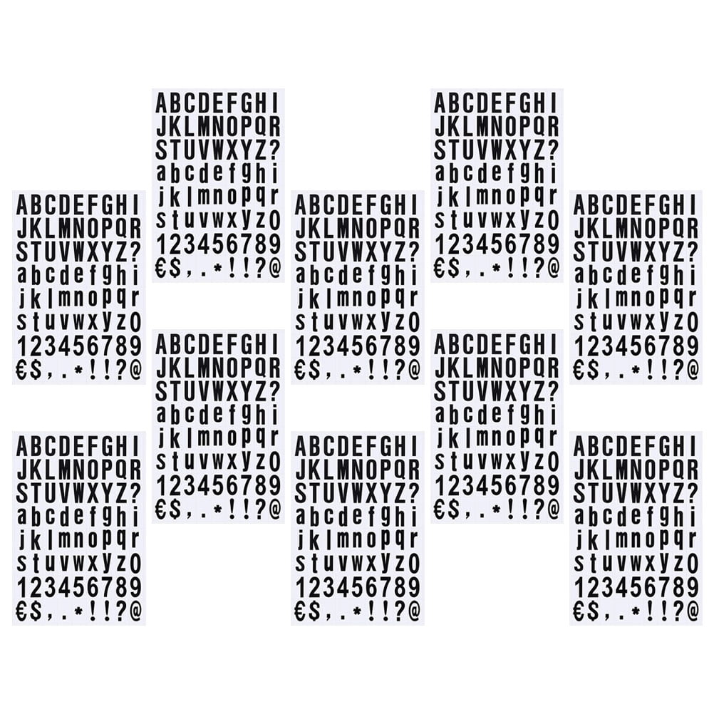 Zehuanyu 10 Sheets Stencils Matte Alphanumeric Stickers Greeting Card ...