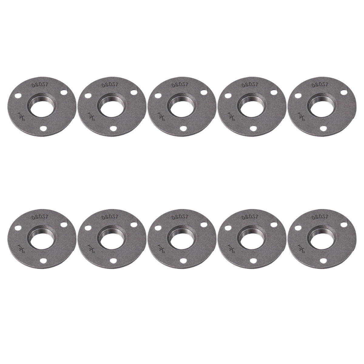 Zehuanyu 10Pcs 25mm Malleable Threaded Floor Flange Iron Fittings Wall ...