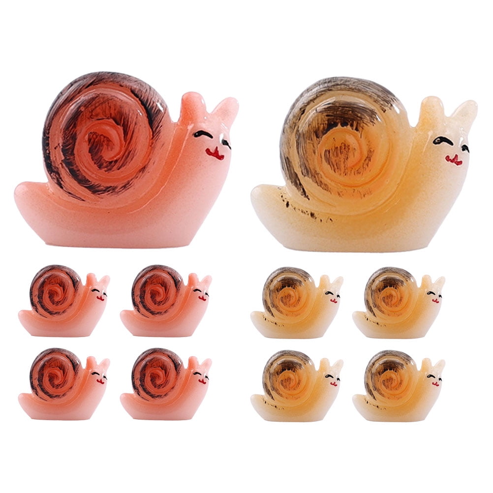 Zehuanyu 10Pcs Adorable Snail Statue Snail Decor Delicate Snail ...