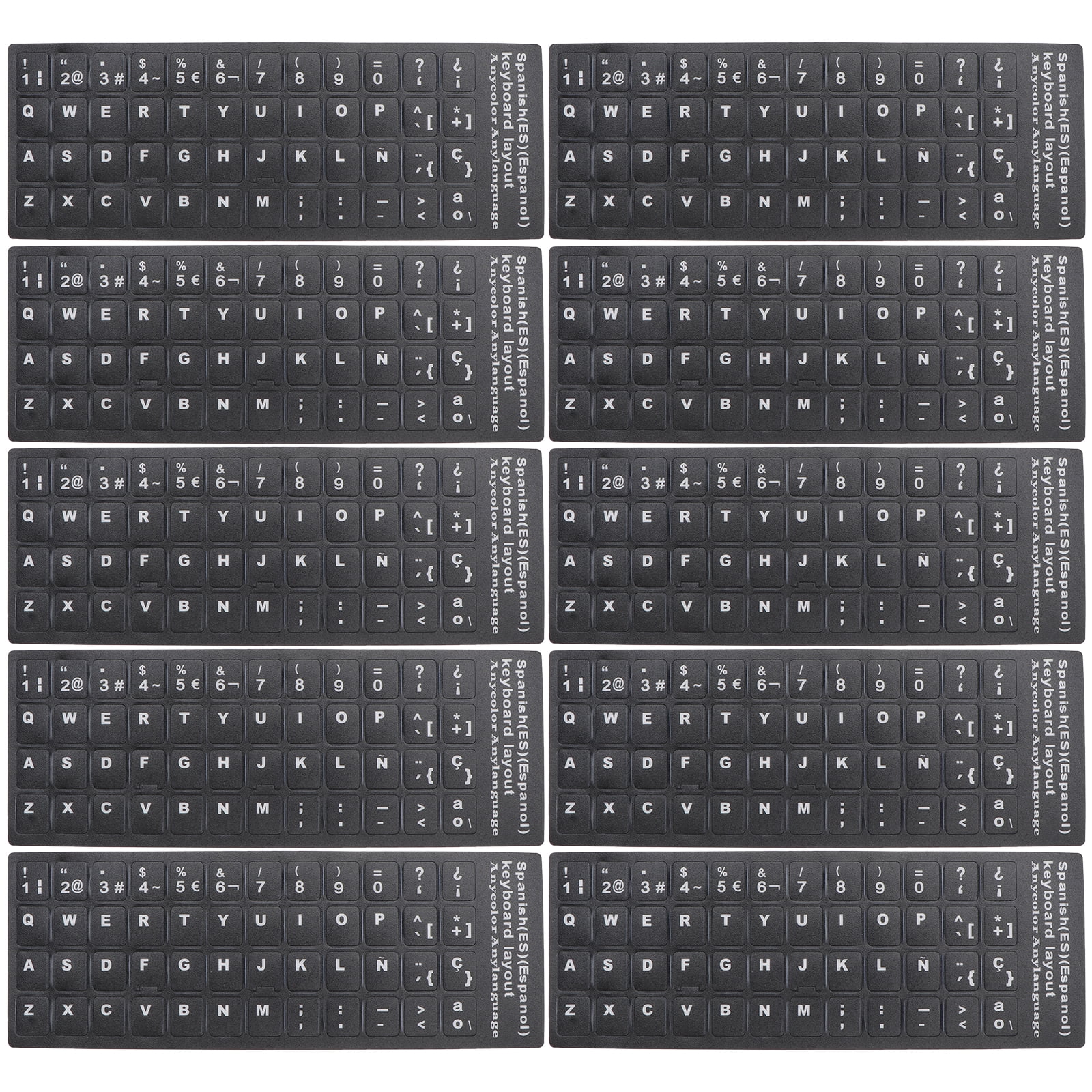 Zehuanyu 10Pcs Universal Foreign Language Keyboard Stickers Keyboard ...
