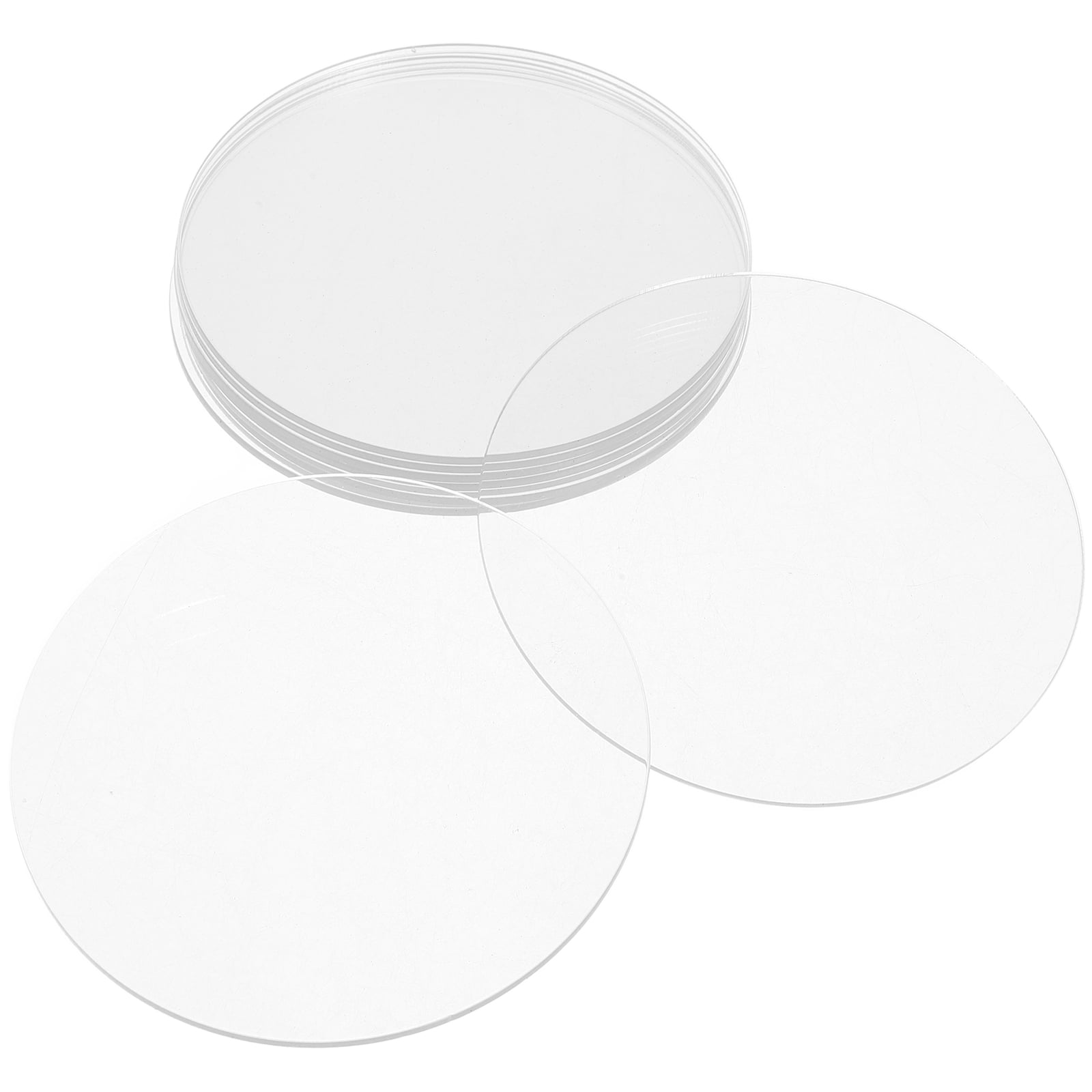 Hytrove Clear Acrylic Panels Transparent Plastic Discs 10Pcs 3.9In For ...