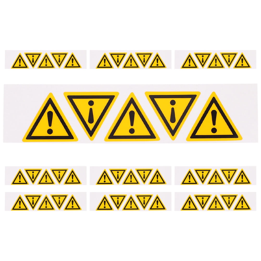 Zehuanyu 10pcs Exclamation Mark Equipment Warning Sticker Yellow ...
