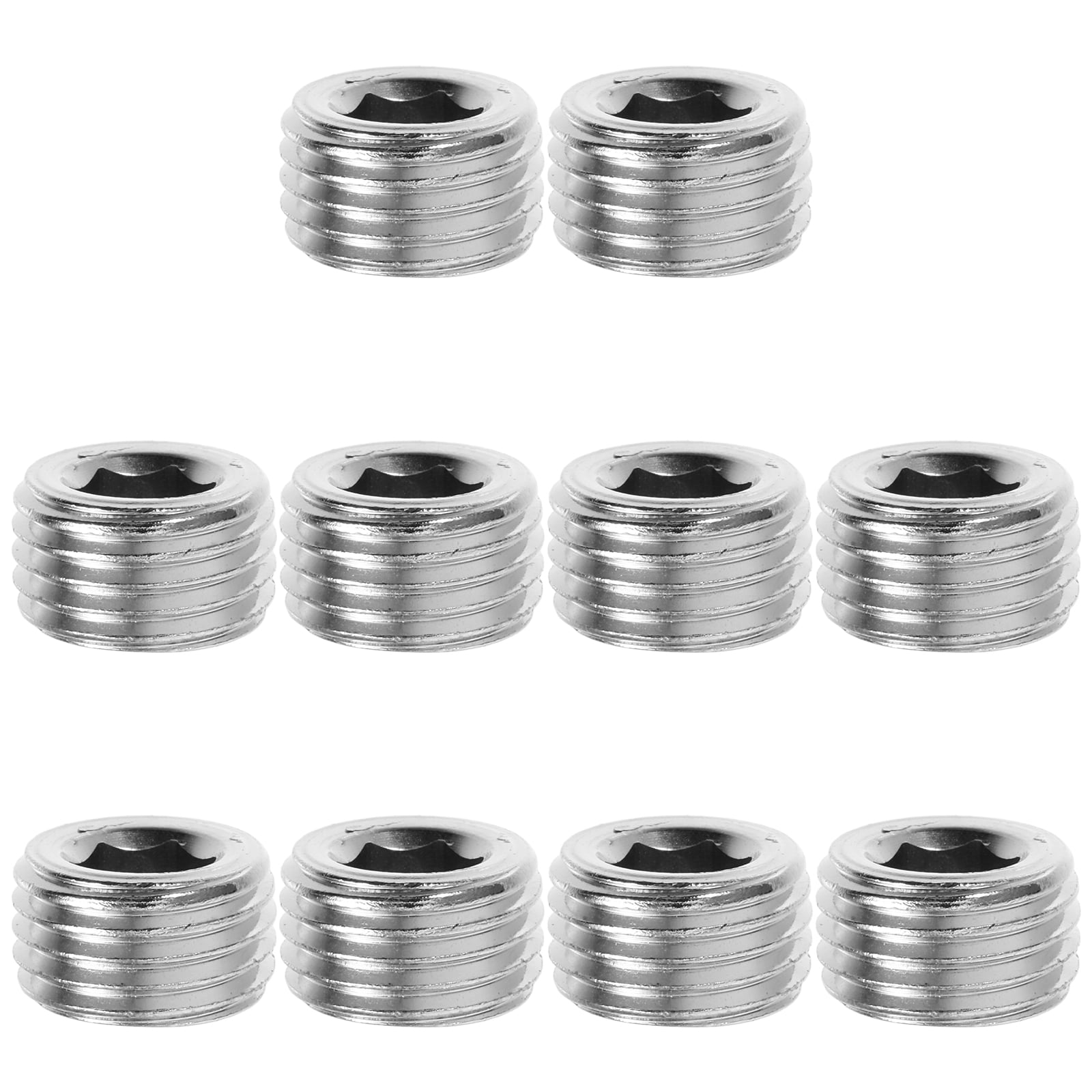 Zehuanyu 10pcs Hex Head Pipe Plug Fitting 1/4 Steel Threaded Insert ...
