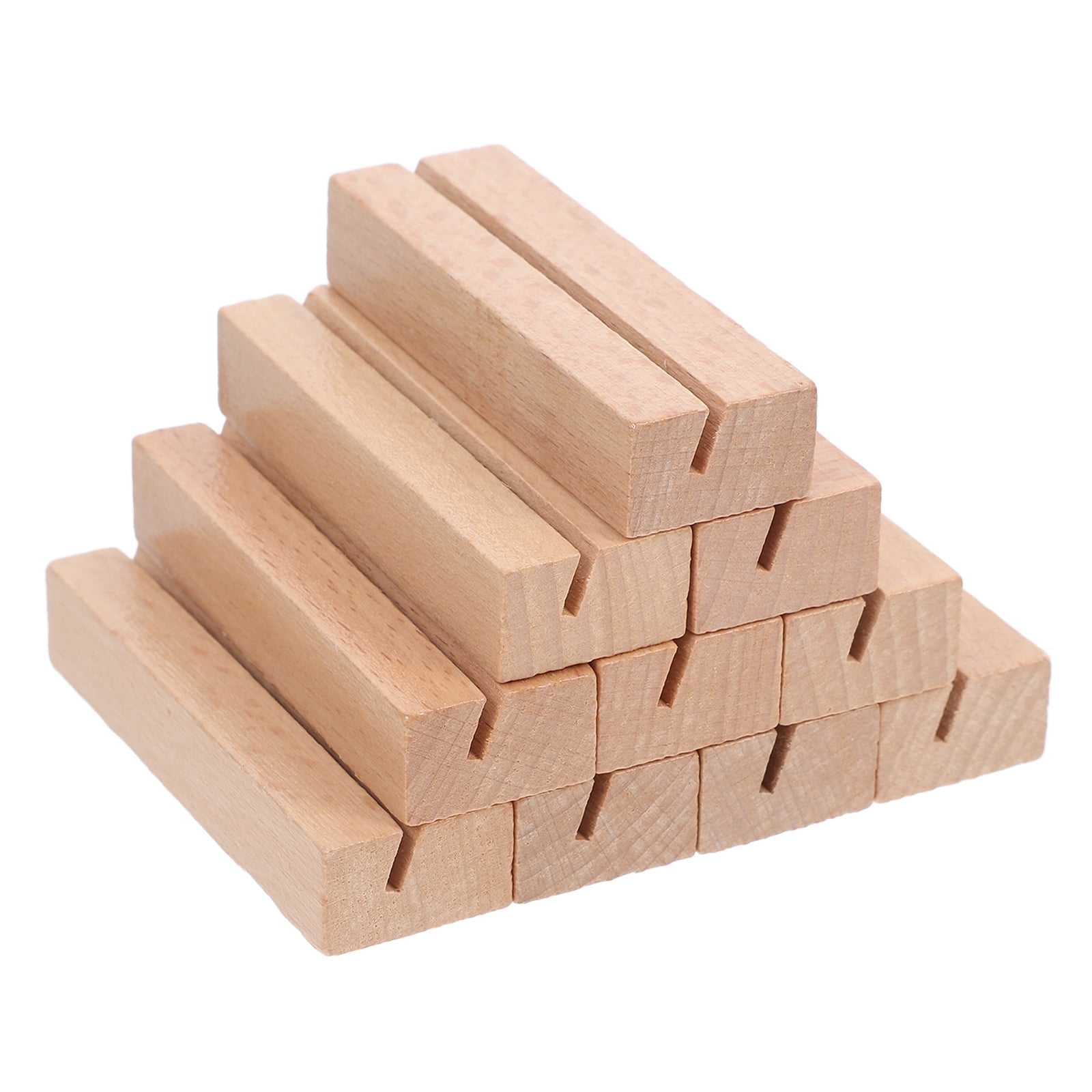 Zehuanyu 10pcs Name Card Wooden Bases Wood Picture Stands Desk Cards ...