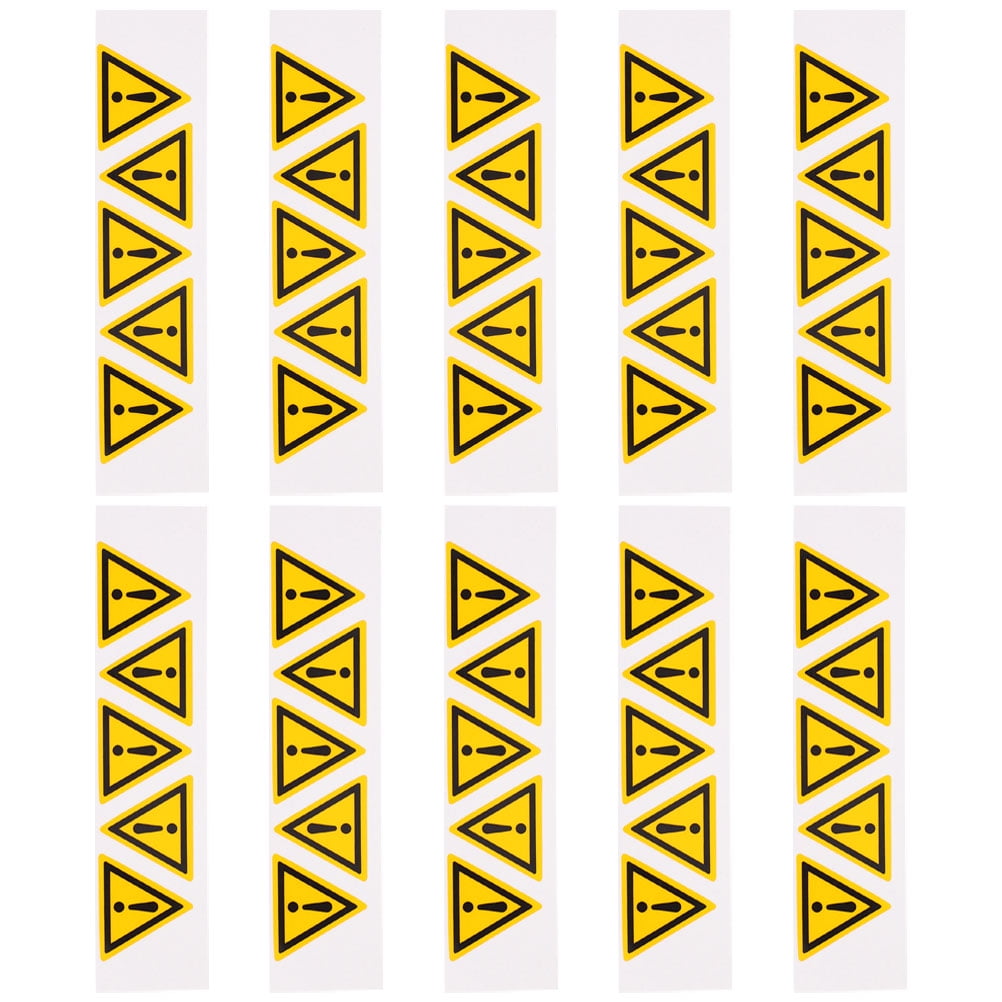 Zehuanyu 10pcs Warning Stickers Signage Exclamation Mark Warning Sign ...