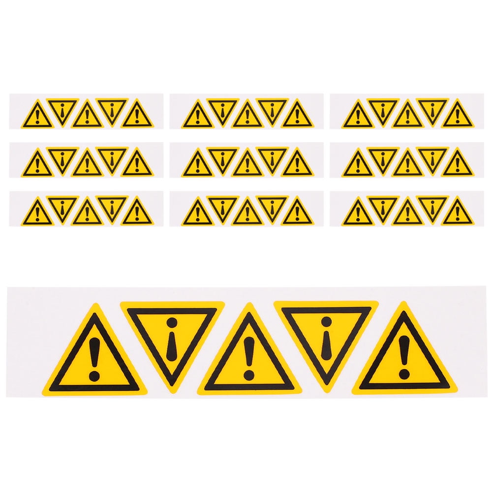Zehuanyu 10pcs Yellow Exclamation Mark Signs Car Warning Sticker ...