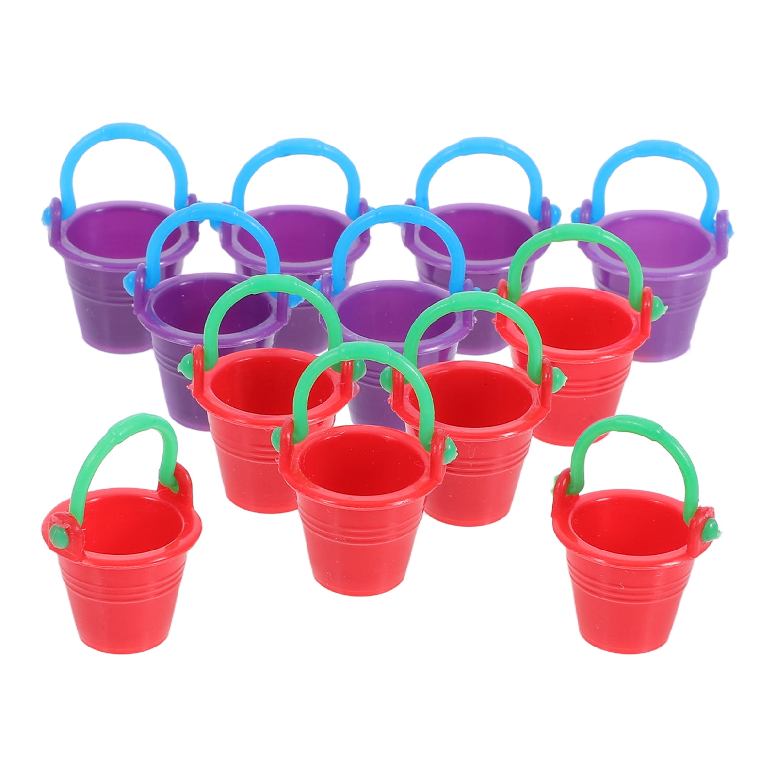 Zehuanyu 12 PCS Micro Beach Prop Bulk Bucket Aluminum Plate Water Level ...