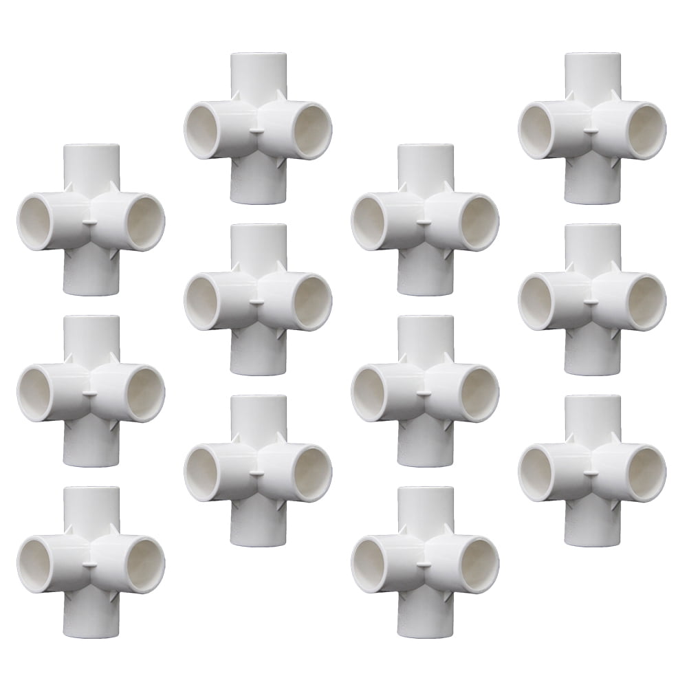 Zehuanyu 12 Pcs Expandable Hose Four-Way Water Pipe Joint PVC Connector ...