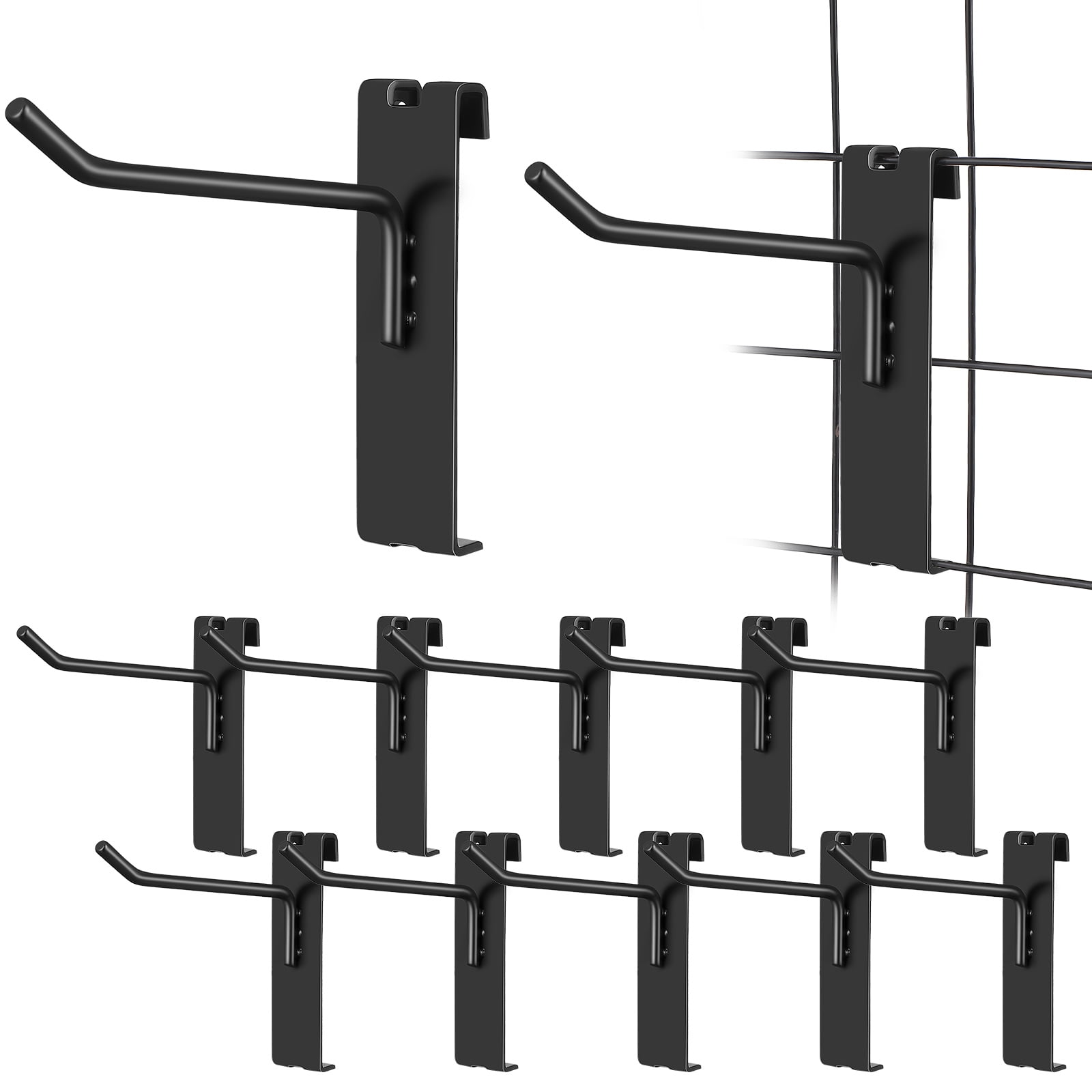 Zehuanyu 12 Pcs Grid Wall Hooks Heavy Duty Metal Grid Hooks For Grid ...