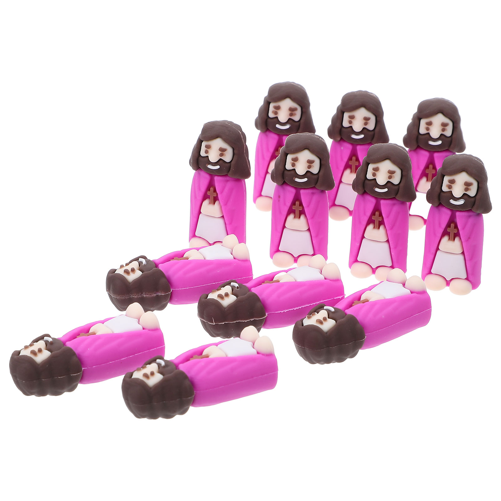 Zehuanyu 12 Pcs Religious Sculpture Catholic Figurines Mini Jesus ...