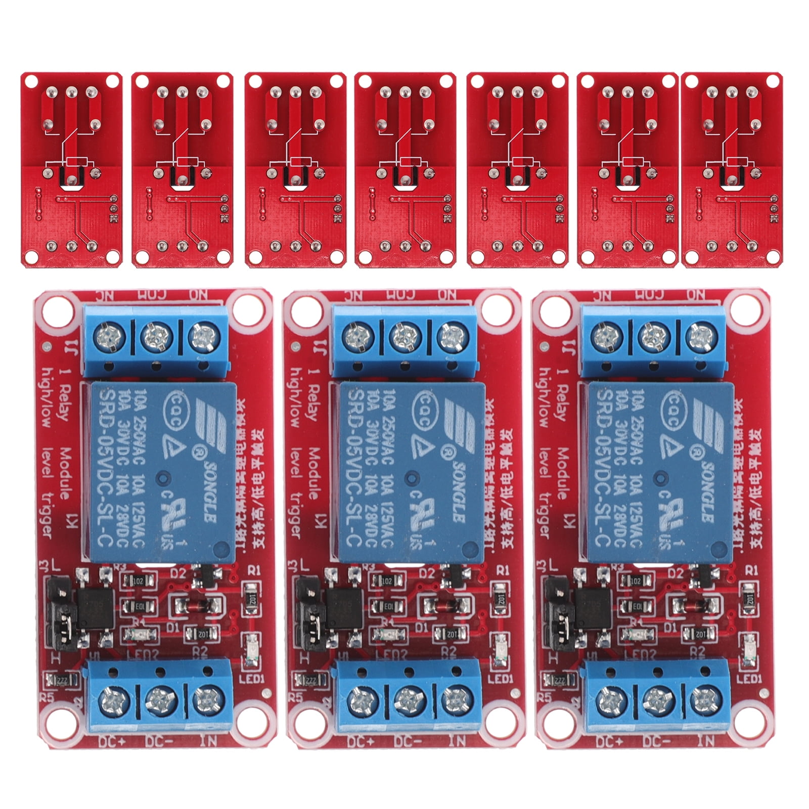 RENACLIPY Voltage Controlled Relay Red Metal Plastic 12Pcs - Walmart.com