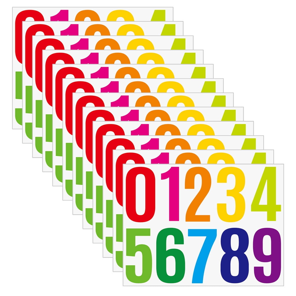 Zehuanyu 12 Sheets Vinyl Number Decals Custom Mailbox Numbers Stickers ...