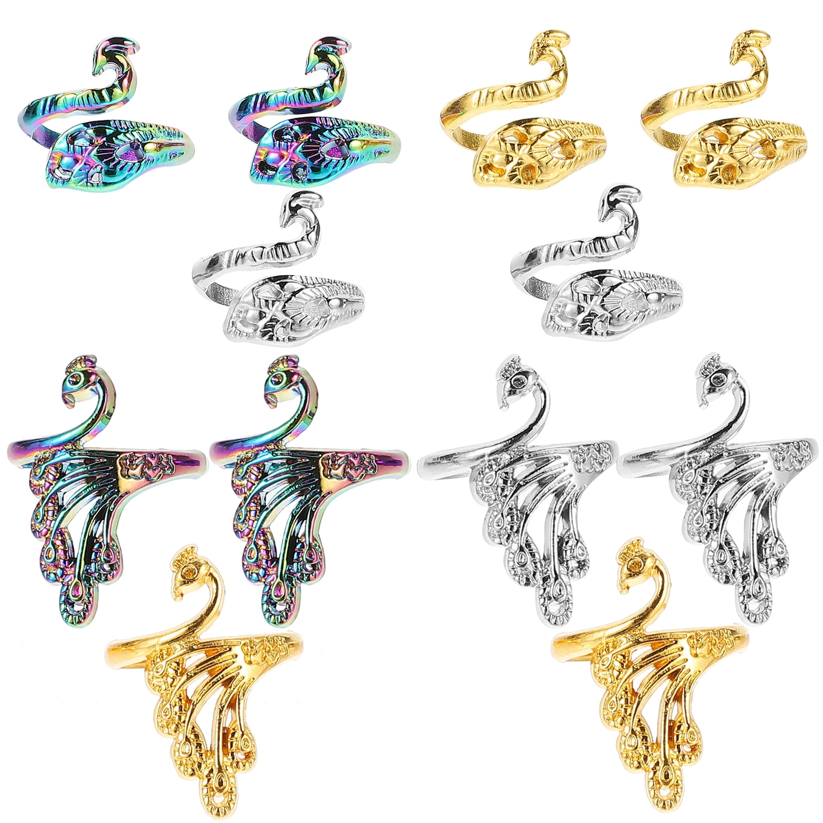 Zehuanyu 12Pcs Adjustable Knitting Loops Crochet Rings Crochet Open ...