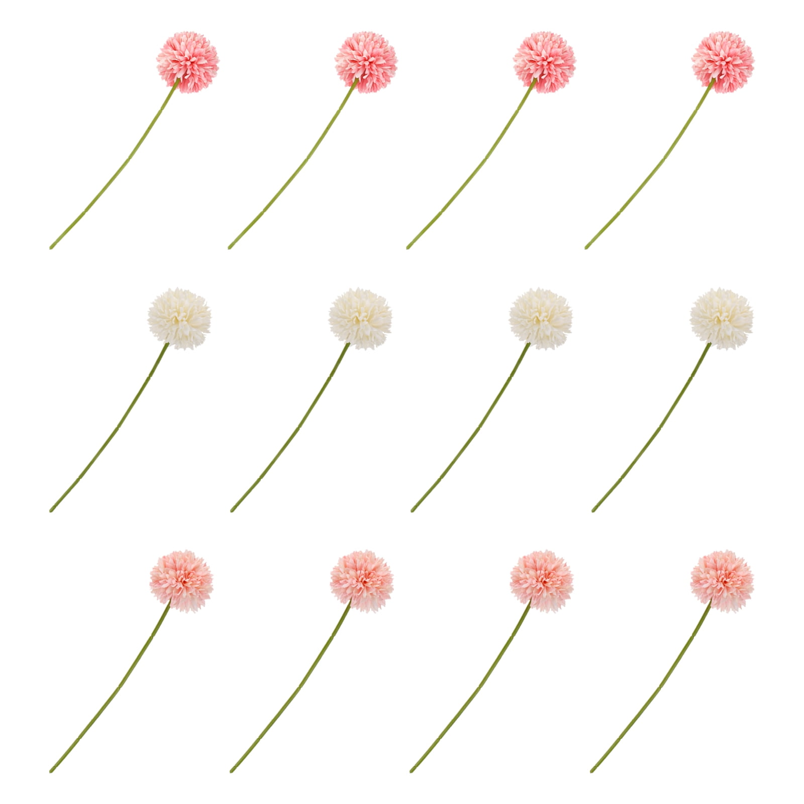 Zehuanyu 12Pcs Simulation Pompon Flower Decors Realistic Flower Crafts ...