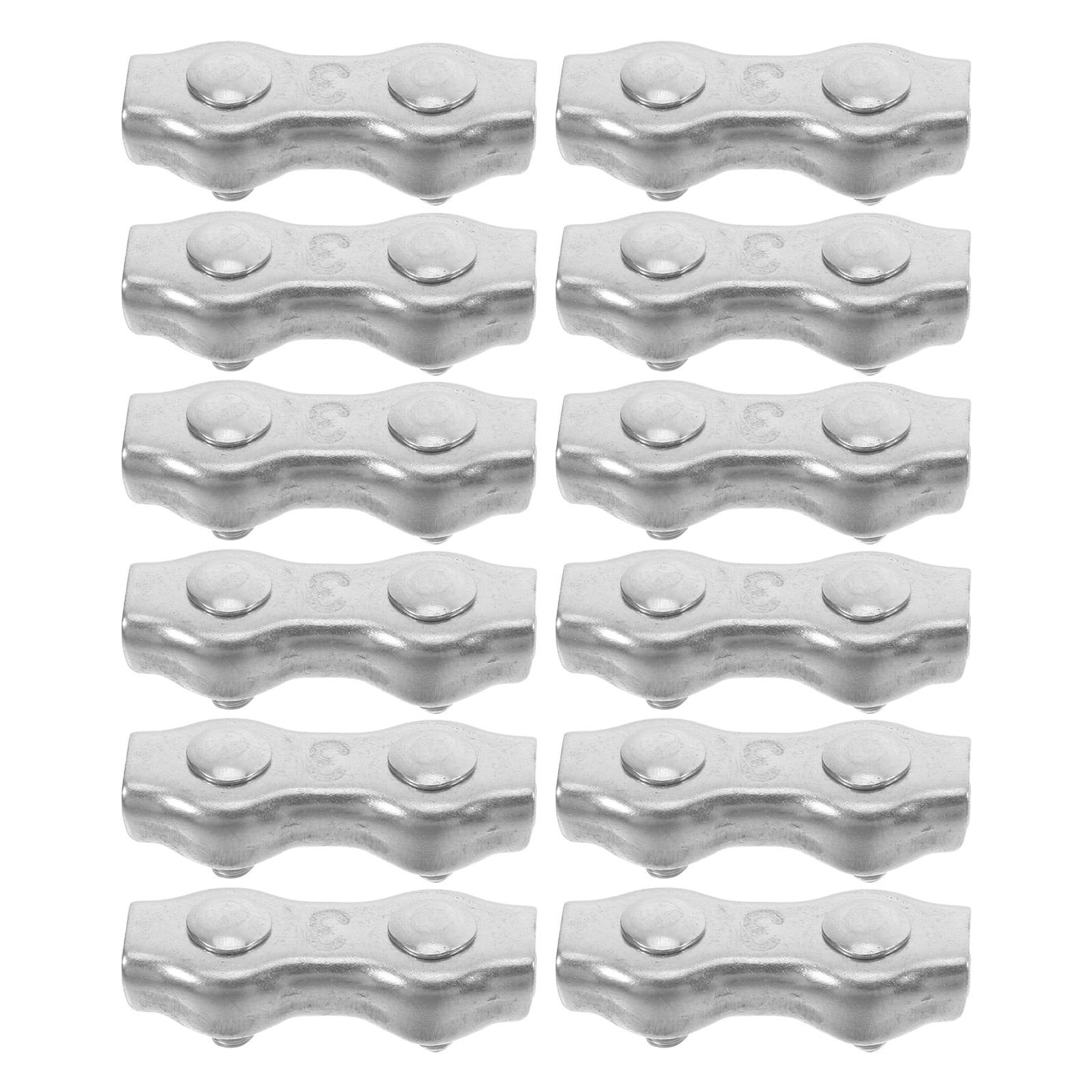 Zehuanyu 12pcs Double Wire Rope Clip Poly Rope Connector Stainless ...