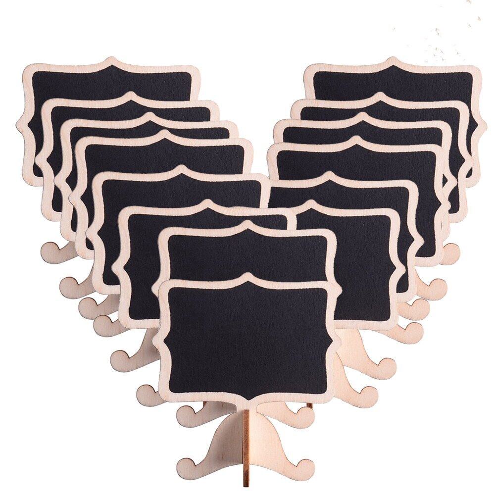 Zehuanyu 14pcs Mini Chalkboards Blackboard with Stand for Message Board ...
