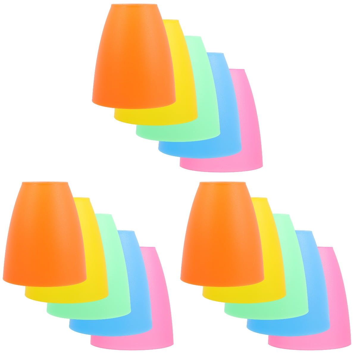 Zehuanyu 15 pcs Flat Head Lamp Shade Plastic Lampshade Table Lamp ...