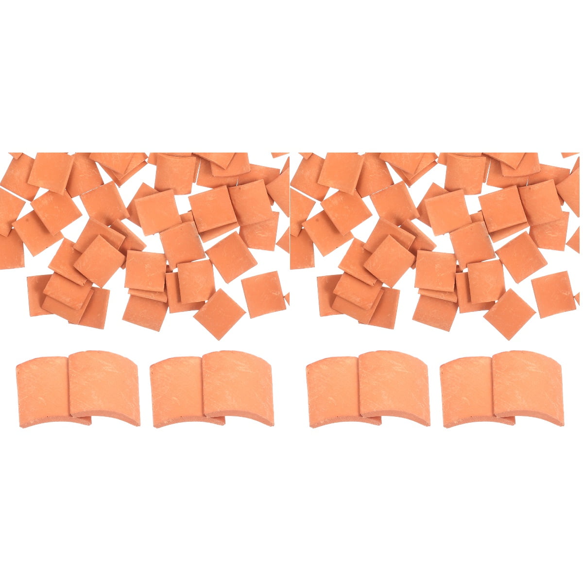 Zehuanyu 160 pcs Simulated Small Roof Tiles Roof Tile Models DIY ...