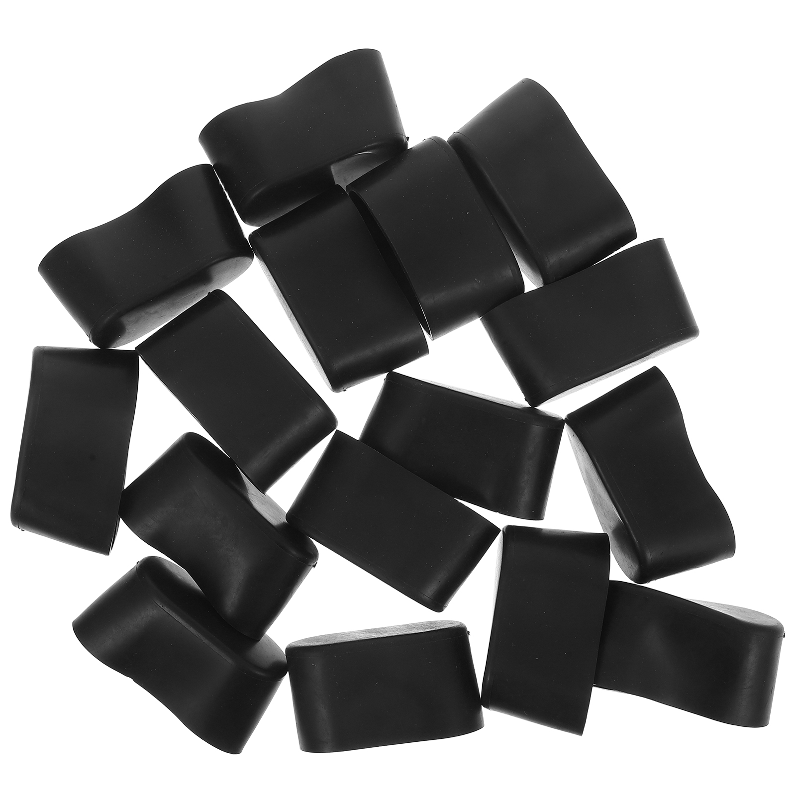Zehuanyu 16Pcs Black Chair Leg Caps Chair Leg Sliders for Carpet Oval ...