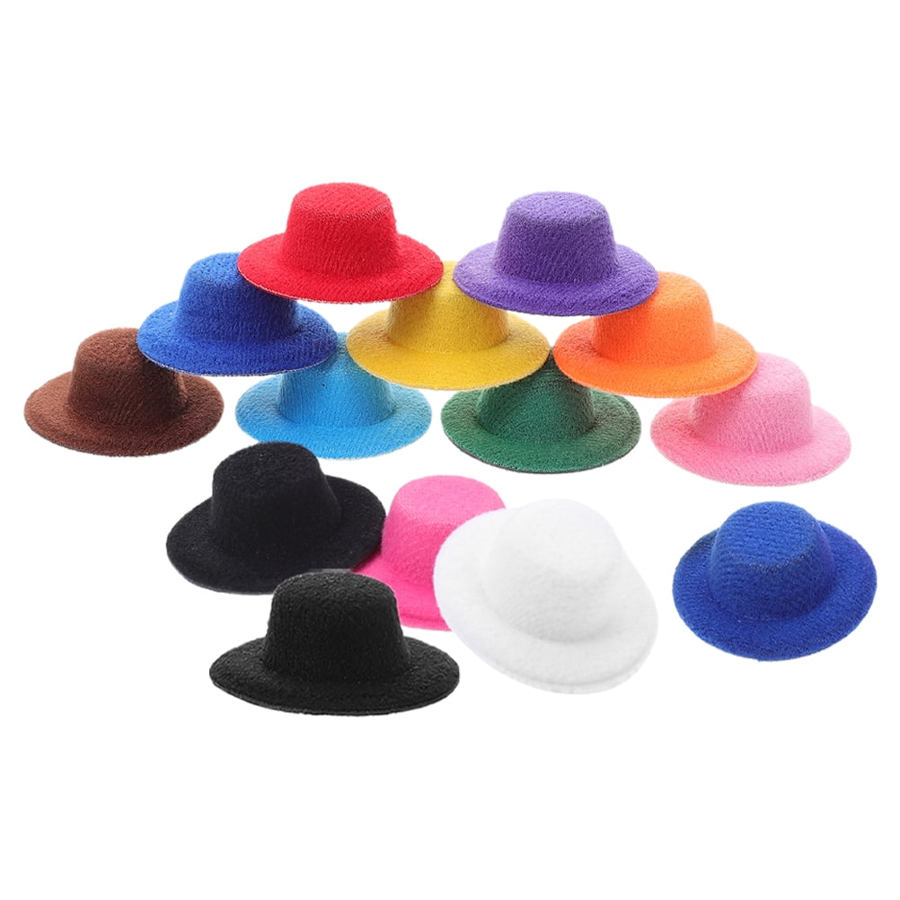 Zehuanyu 16pcs Mini Top Hat Miniature Doll Hat Handmade Small Hat for ...