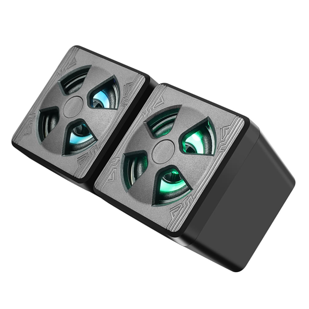 Zehuanyu 2 PCS LED Speaker Small Subwoofer Music Player for Laptop ...