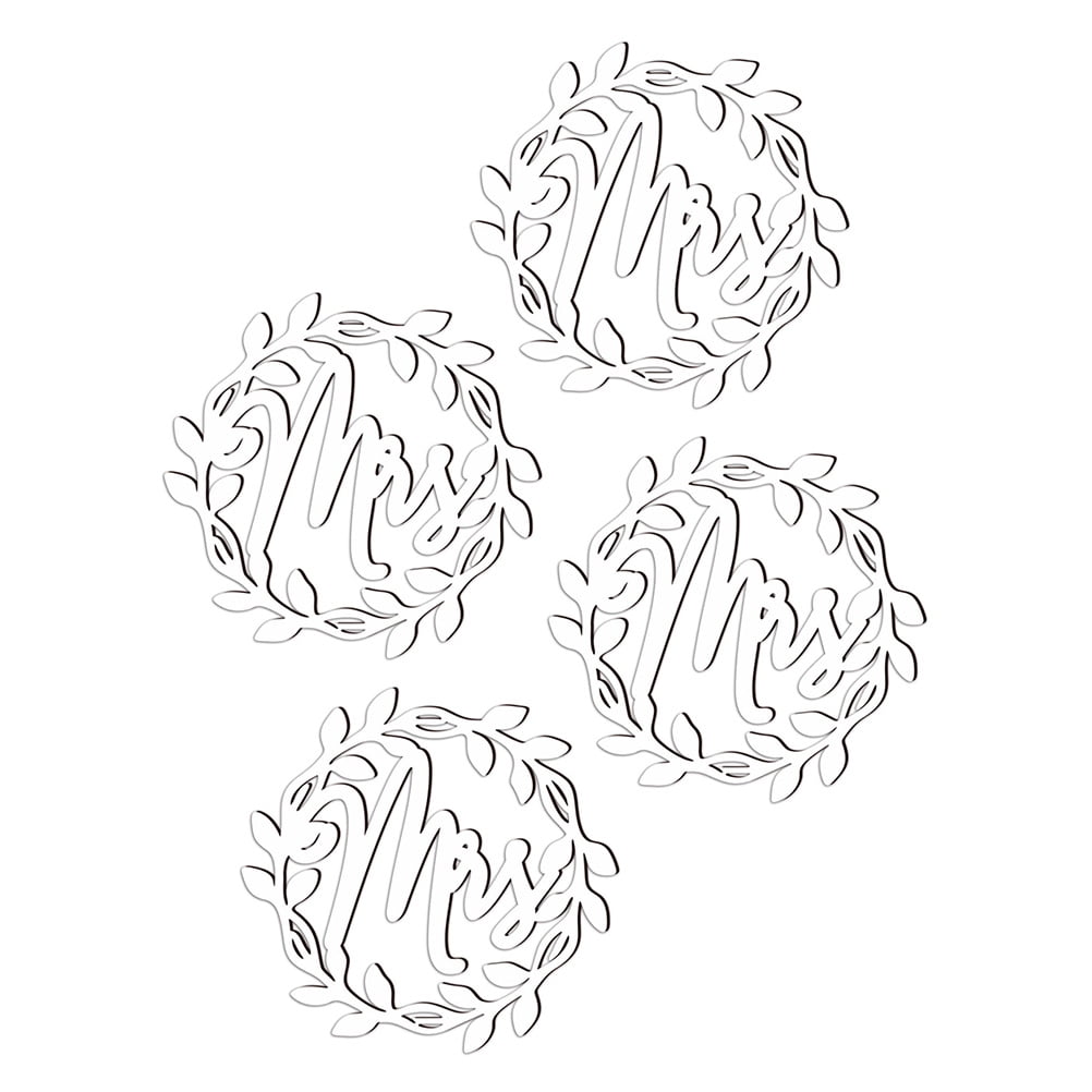 Zehuanyu 2 Pairs of Bride Groom Wedding Chair Signs Wooden Chair Back ...