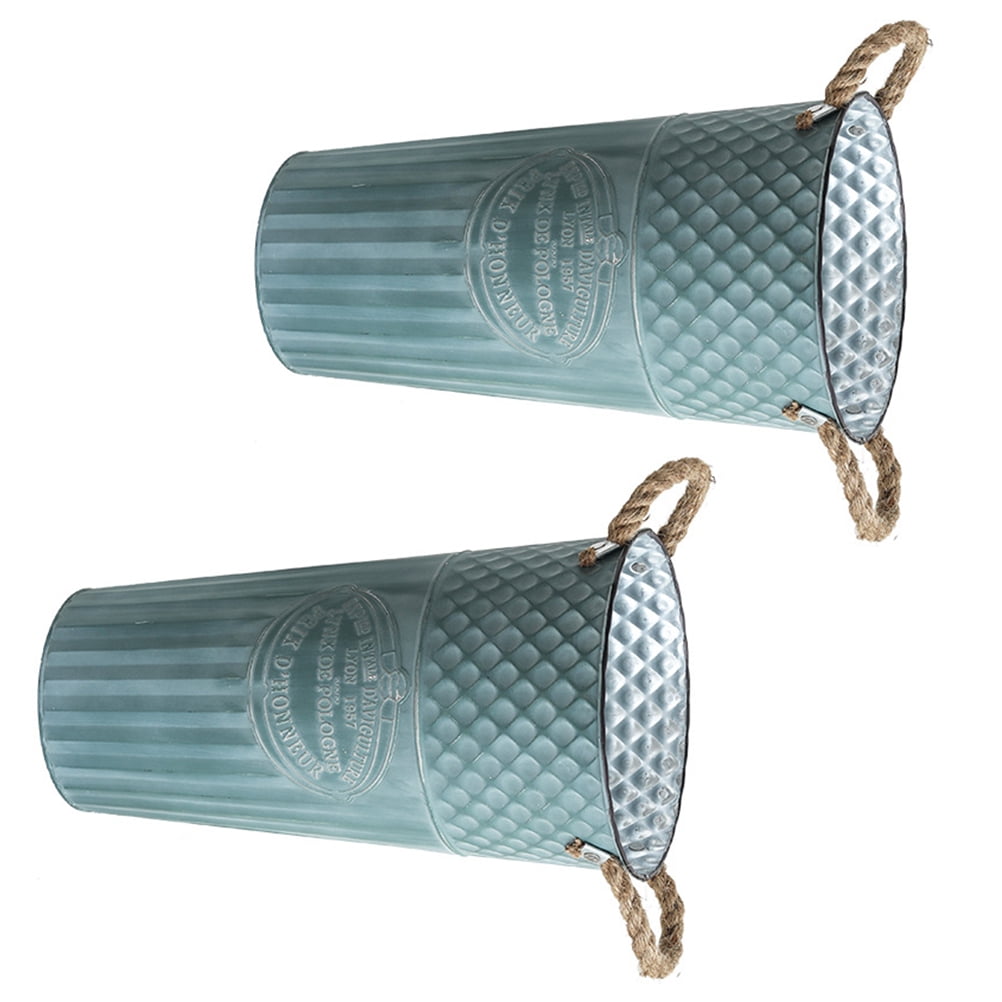Zehuanyu 2 Pcs Artificial Retro Flower Bucket Office 35.00X19.50X19 ...