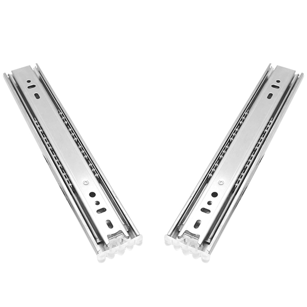 Zehuanyu 2 Pcs Closet Extension Sliding Rail Cutouts Door Slider Silver ...