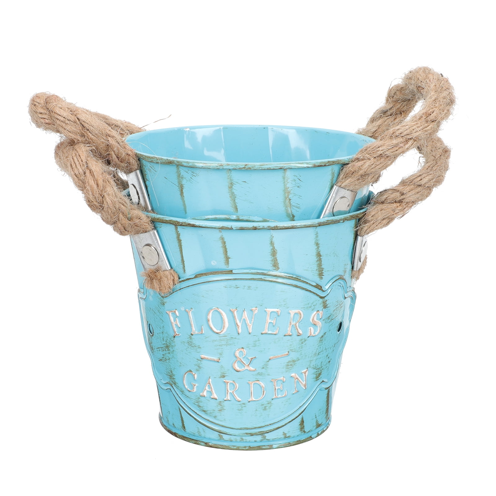 Zehuanyu 2 Pcs Fixture Vintage Old Flower Pot Rope Flowerpot 11.3x11 ...