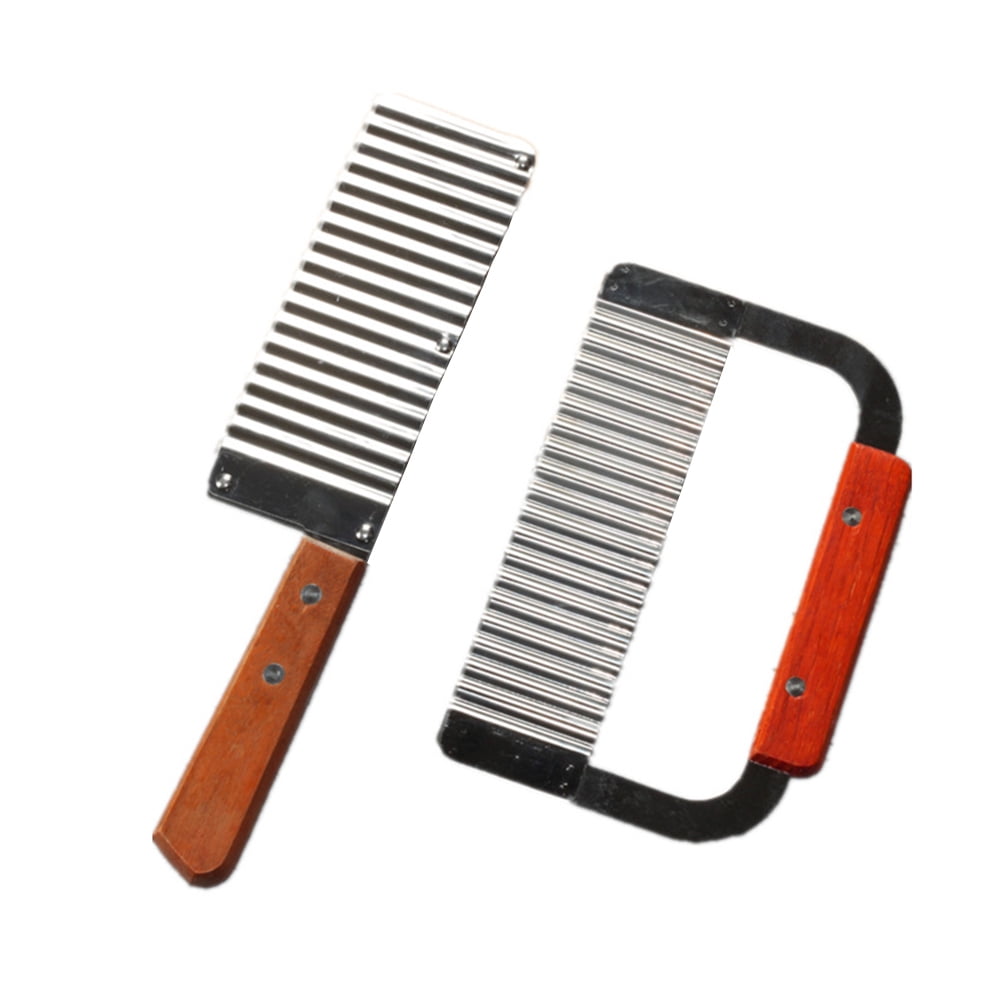 Zehuanyu 2 Pcs French Style Stainless Steel Wave Potato Cutter ...