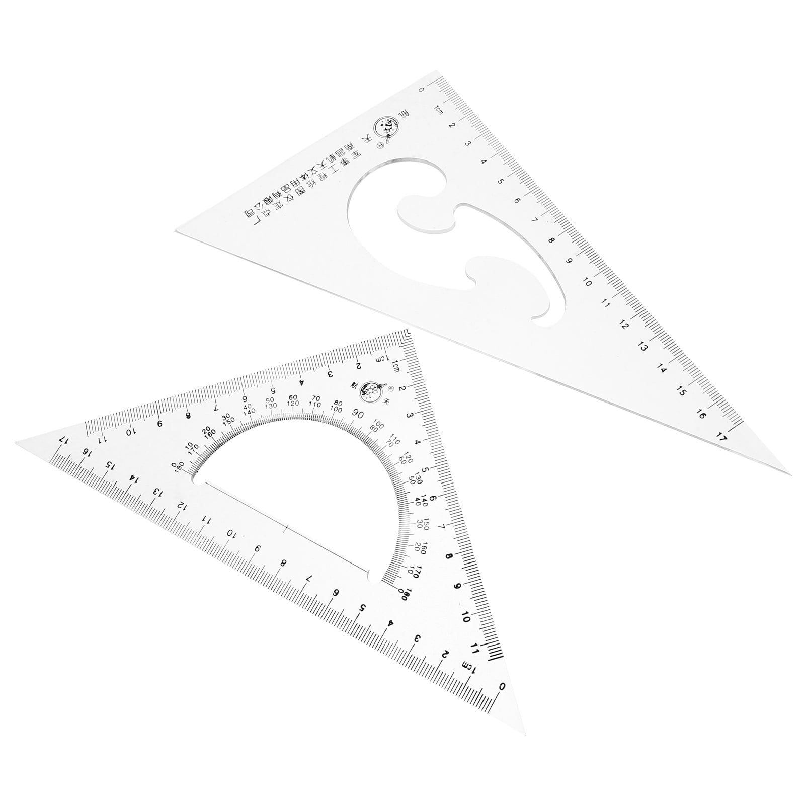 Zehuanyu 2 Pcs Geometric Diagram Drafting Triangle Board Student ...