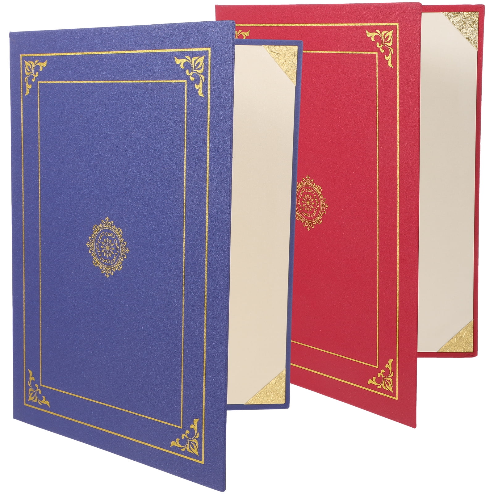 Zehuanyu 2 Pcs Honor Certificate Book Cover Document Paisley ...