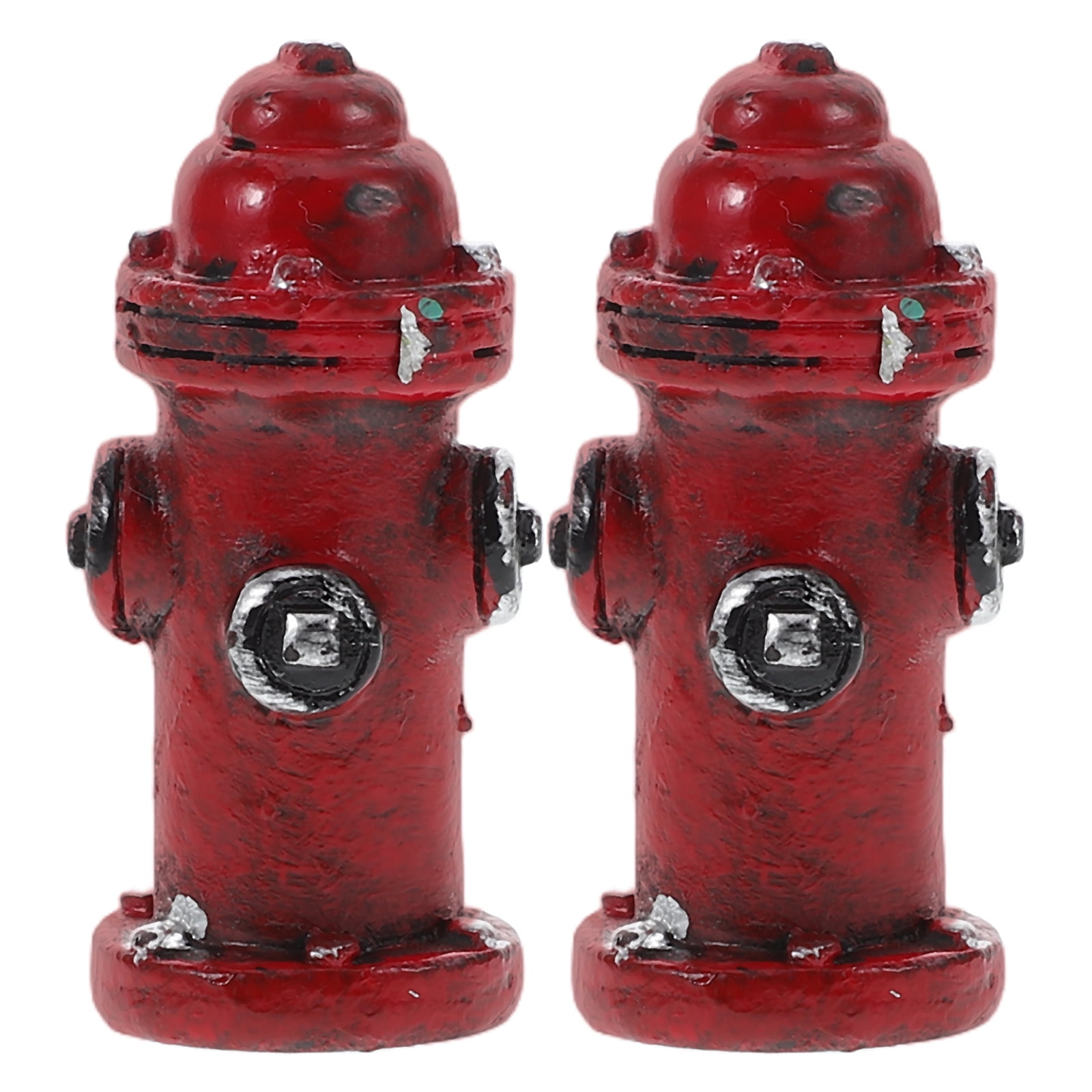 Zehuanyu 2 Pcs Mini Fire Hydrant Decorations Stickers Round Head Door ...