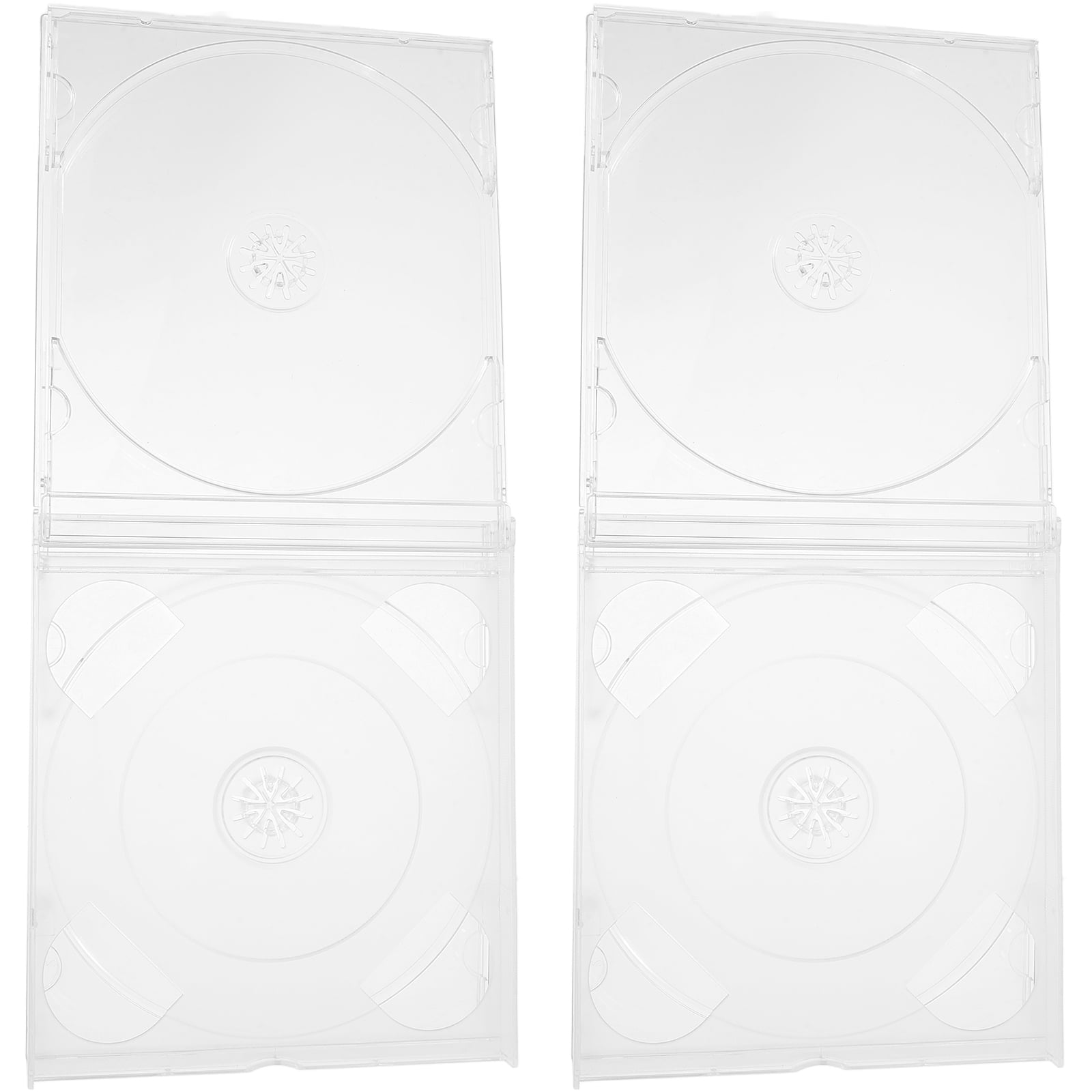 DEEPCRAFF CD Boxes Plastic for Home Use 2Set 5.71X5.00X1.0In - Walmart.com
