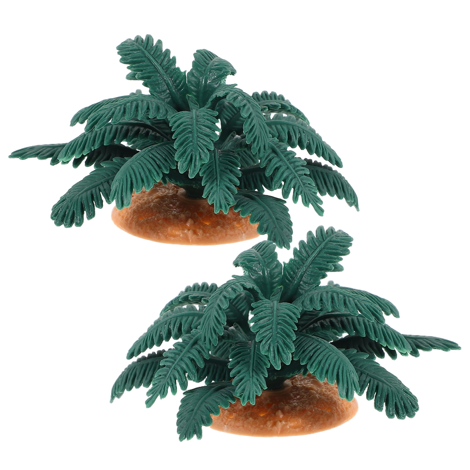 Zehuanyu 2 Pcs Plush Props Simulated Palm Tree Potted Plant 8.50X5.00X5.00CM Green - Walmart.com