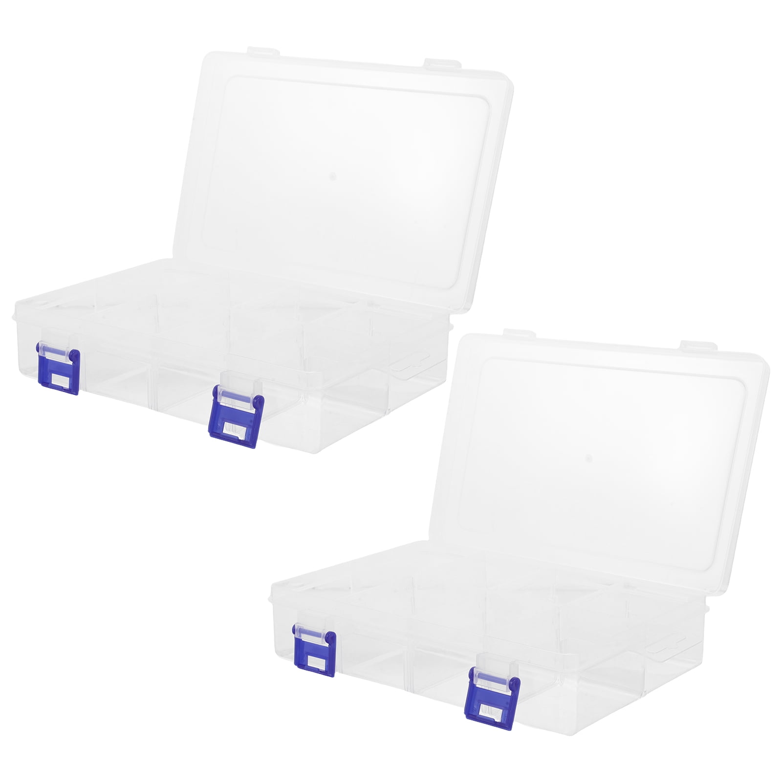 DEEPCRAFF Storage Bins With Lid Clear Box 2 Pcs Transparent Plastic ...