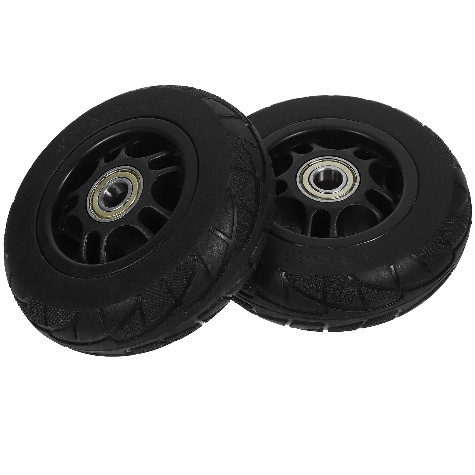 Zehuanyu 2 Pcs Silent Trolley Wheel Wagon Cart Collapsible Caster ...