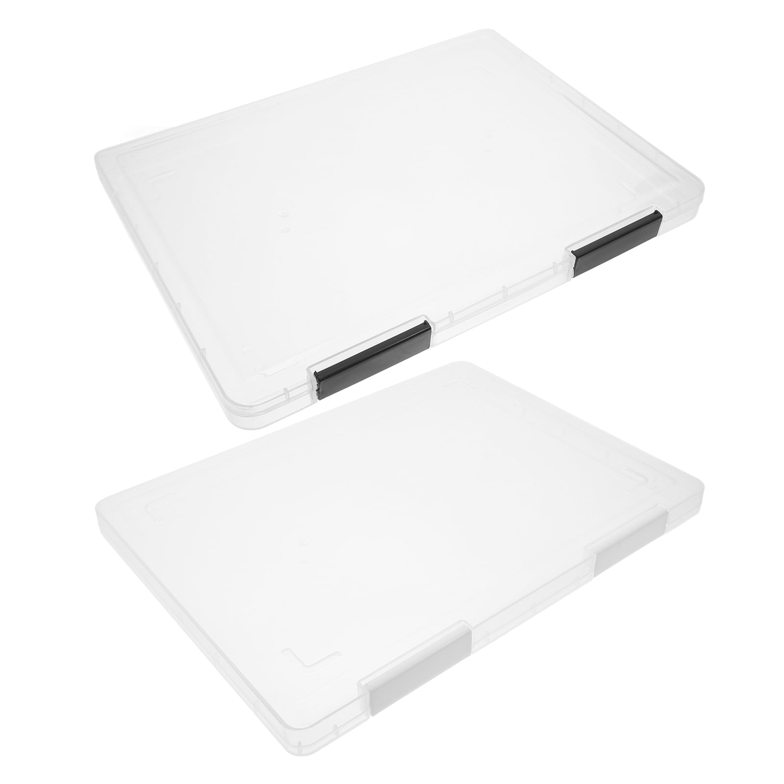 Zehuanyu 2 Pcs Transparent File Box Lightweight Holder Exam Paper ...