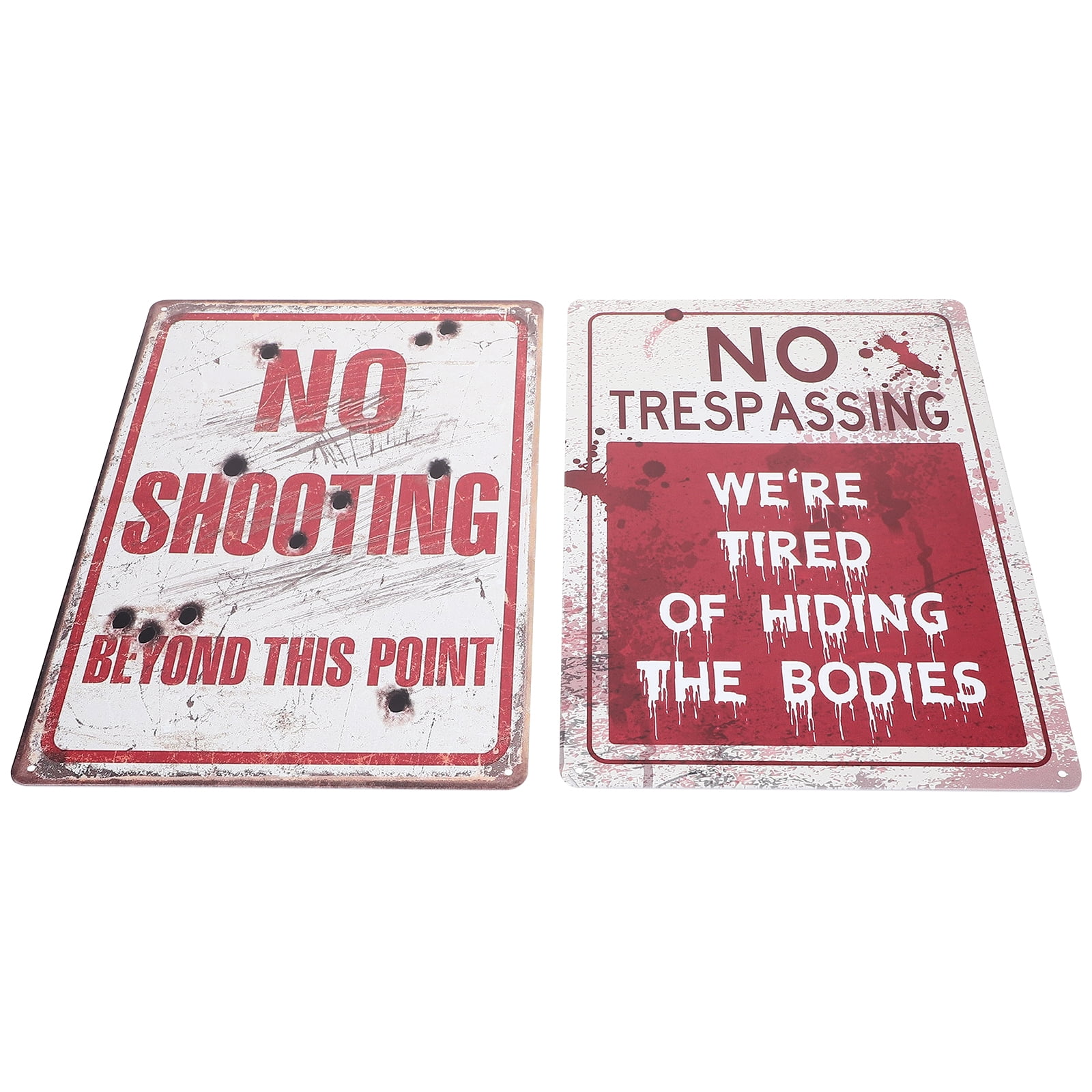 Zehuanyu 2 Pcs Warning Sign Outdoor Signs Decor Parking Neon - Walmart.com