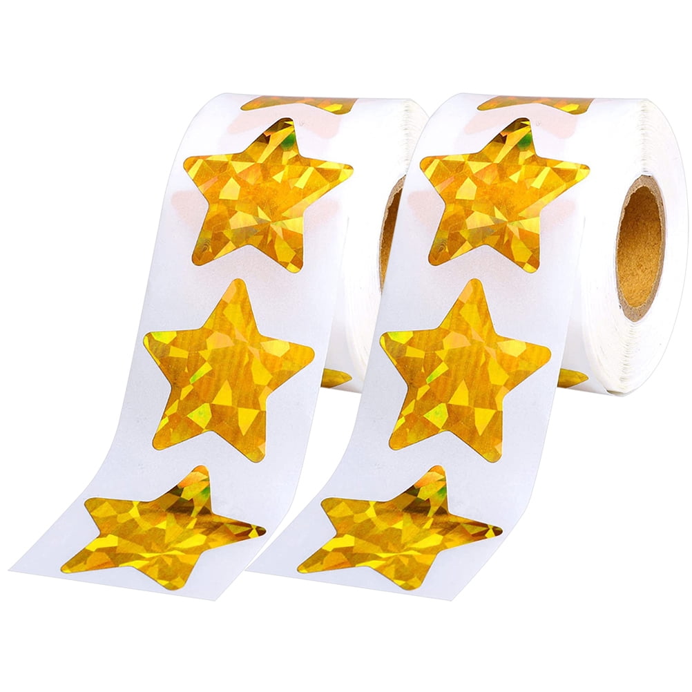 Zehuanyu 2 Rolls Decorative Label Sticker Star Stickers Seals Golden ...